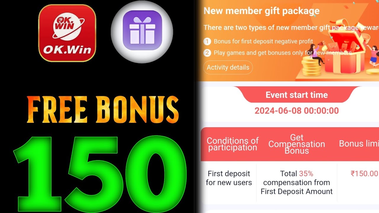 ok win new member gift package 🎁// ok win new member gift package kya ...
