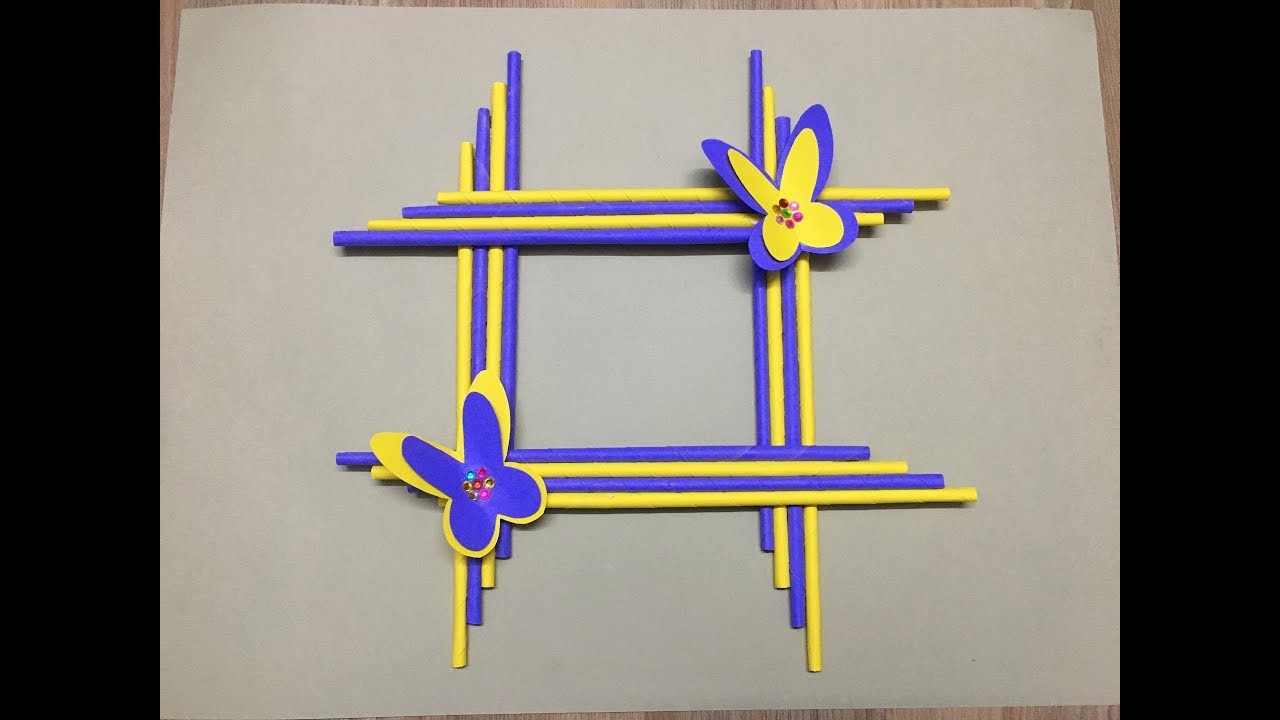 Make Awesome Photo Frame with Paper Sticks # DIY Paper Photo Frame ...