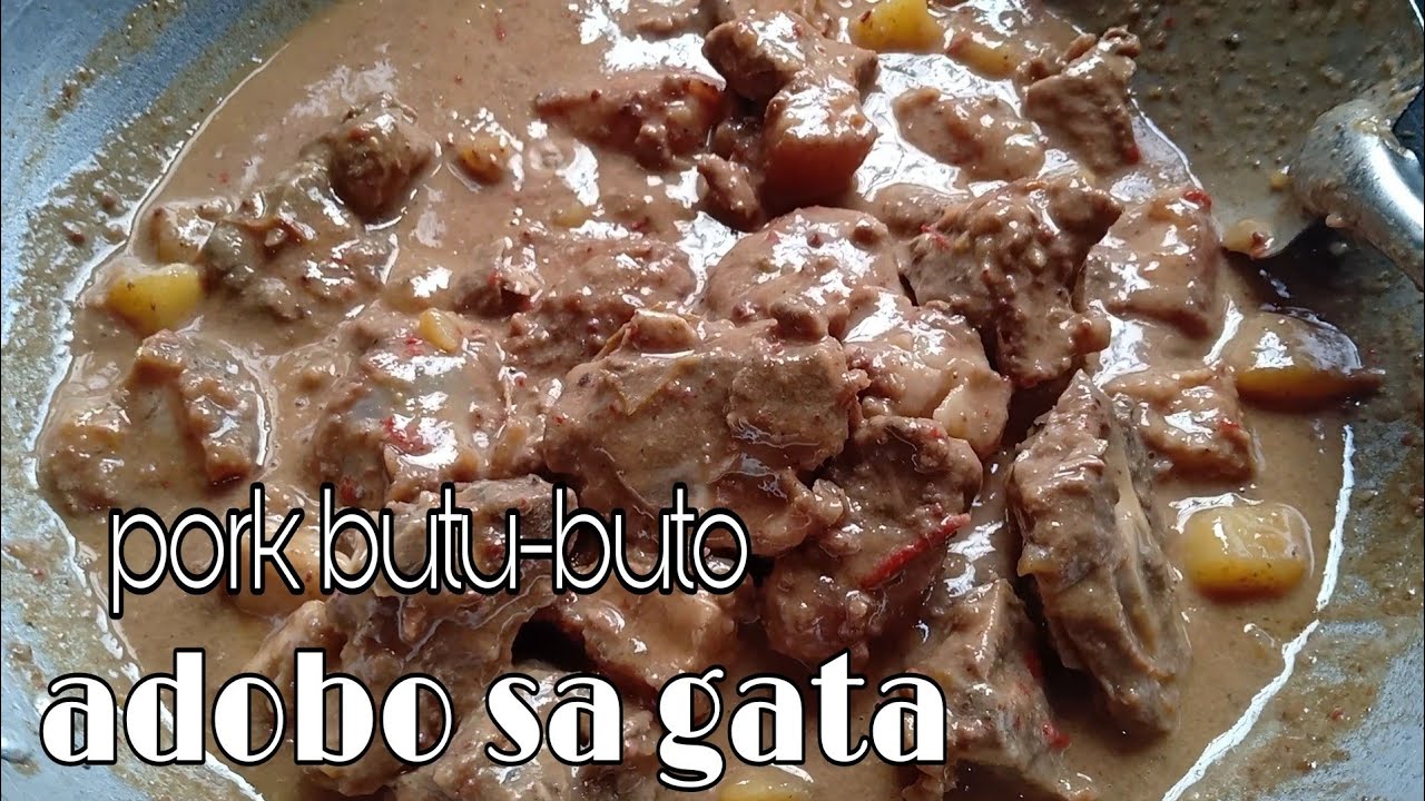 pork butu-buto / adobo sa gata / ginataang butu-buto Ng baboy - YouTube