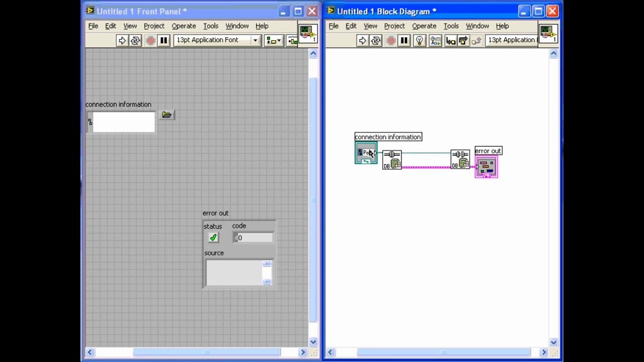 LABVIEW DESARROLLO DE UNA PRACTICA PARA BASE DE DATOS - YouTube