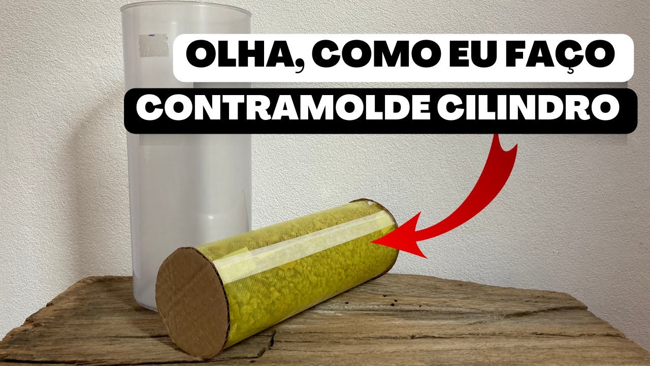 COMO fazer o CONTRAMOLDE do VASO CILINDRO de ARGAMASSA ACIII BRANCA ...