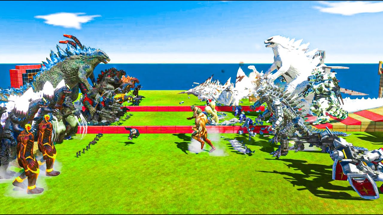Dark Monster War - Team Dark GODZILLA 2014 x KONG VS Team White Anti ...
