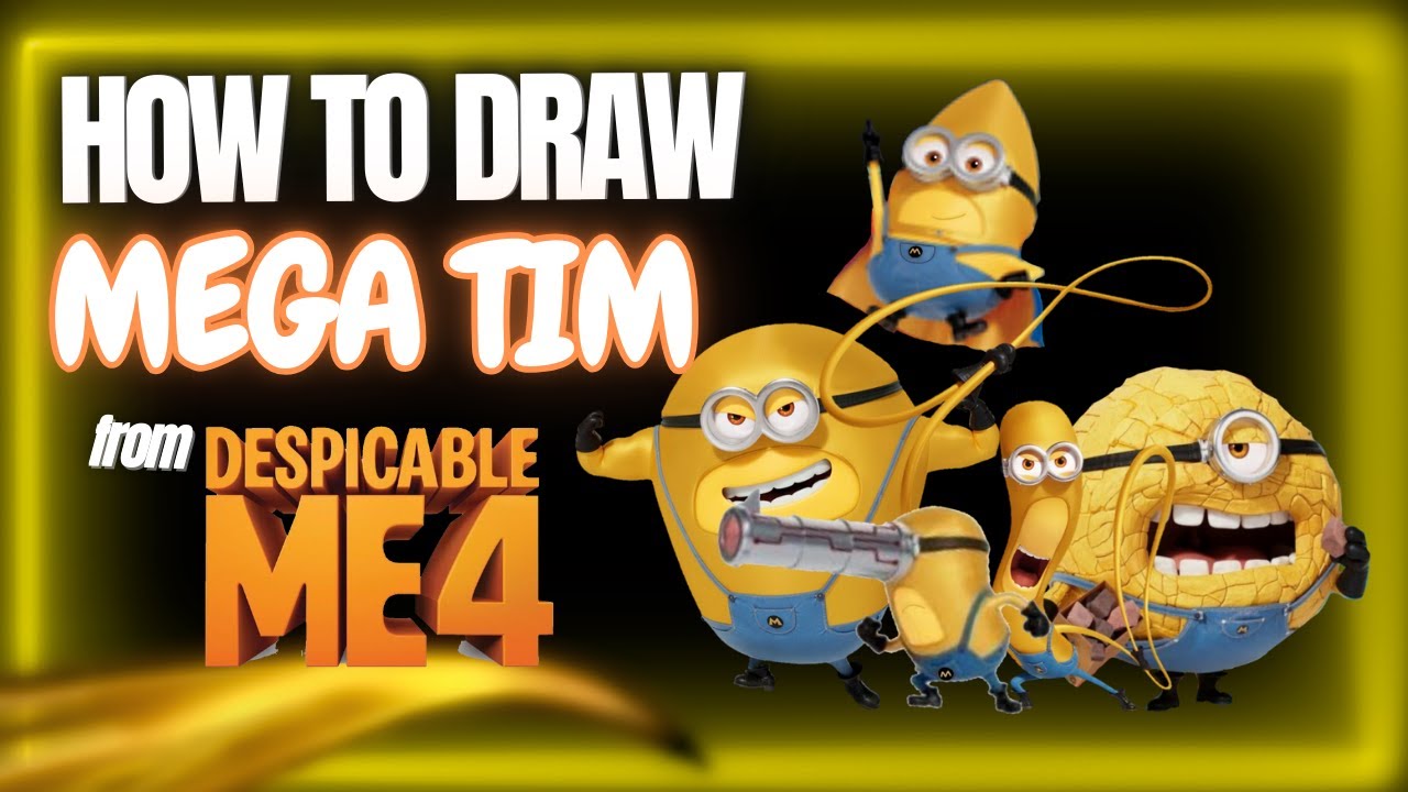 How to draw Mega Minions from Despicable Me 4 #despicableme4 #minions # ...