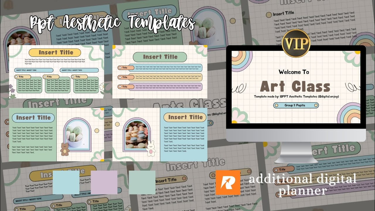 Gen-Z Pastel Color Aesthetic | PPT Template + PDF 6 Digital Planner ...