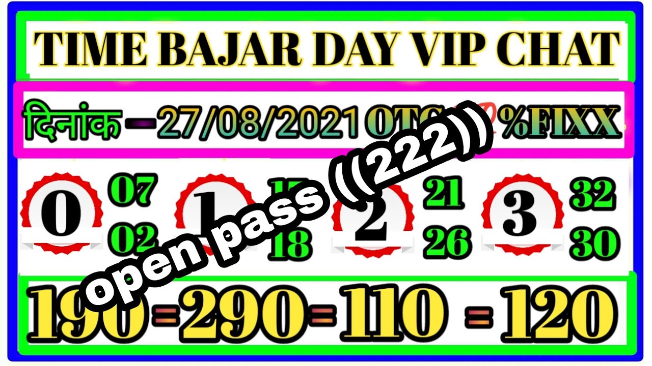 Open challenge today game time bajar and Milan day open to close free ...