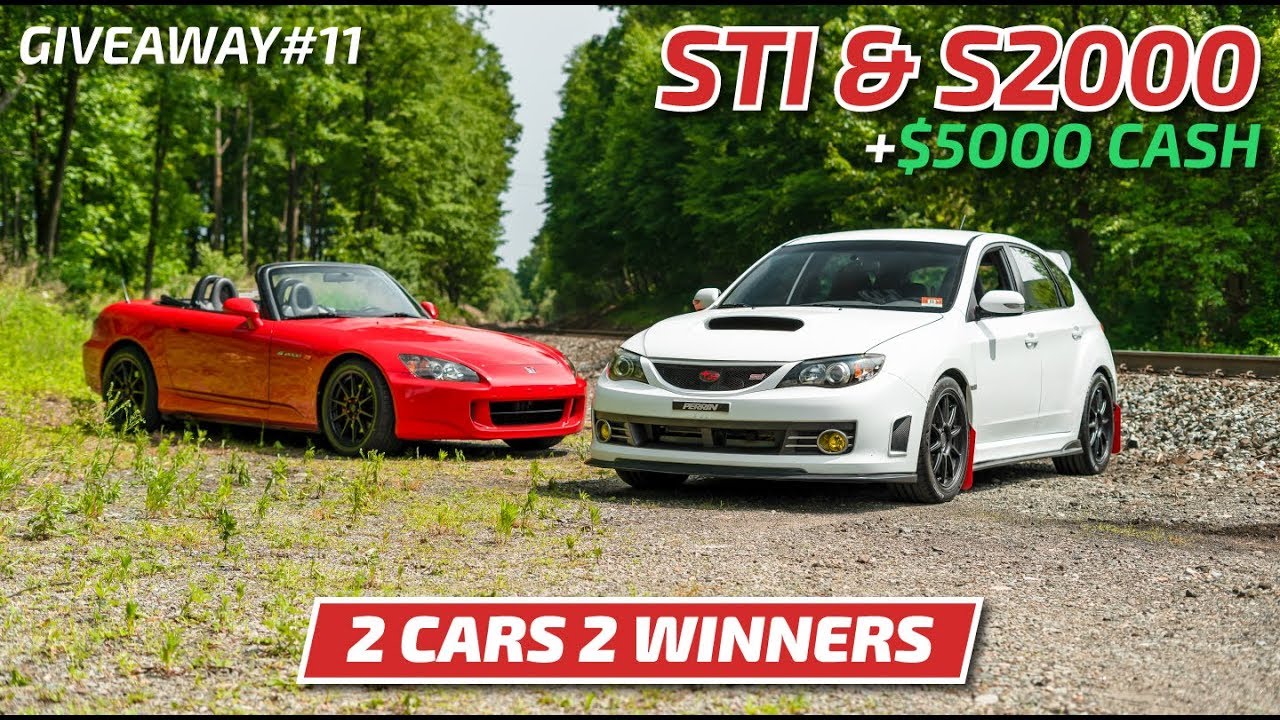 PRIME DRIVEN Car Giveaway #11 - Subaru STI and Honda S2000 - 2 CARS & 2 ...