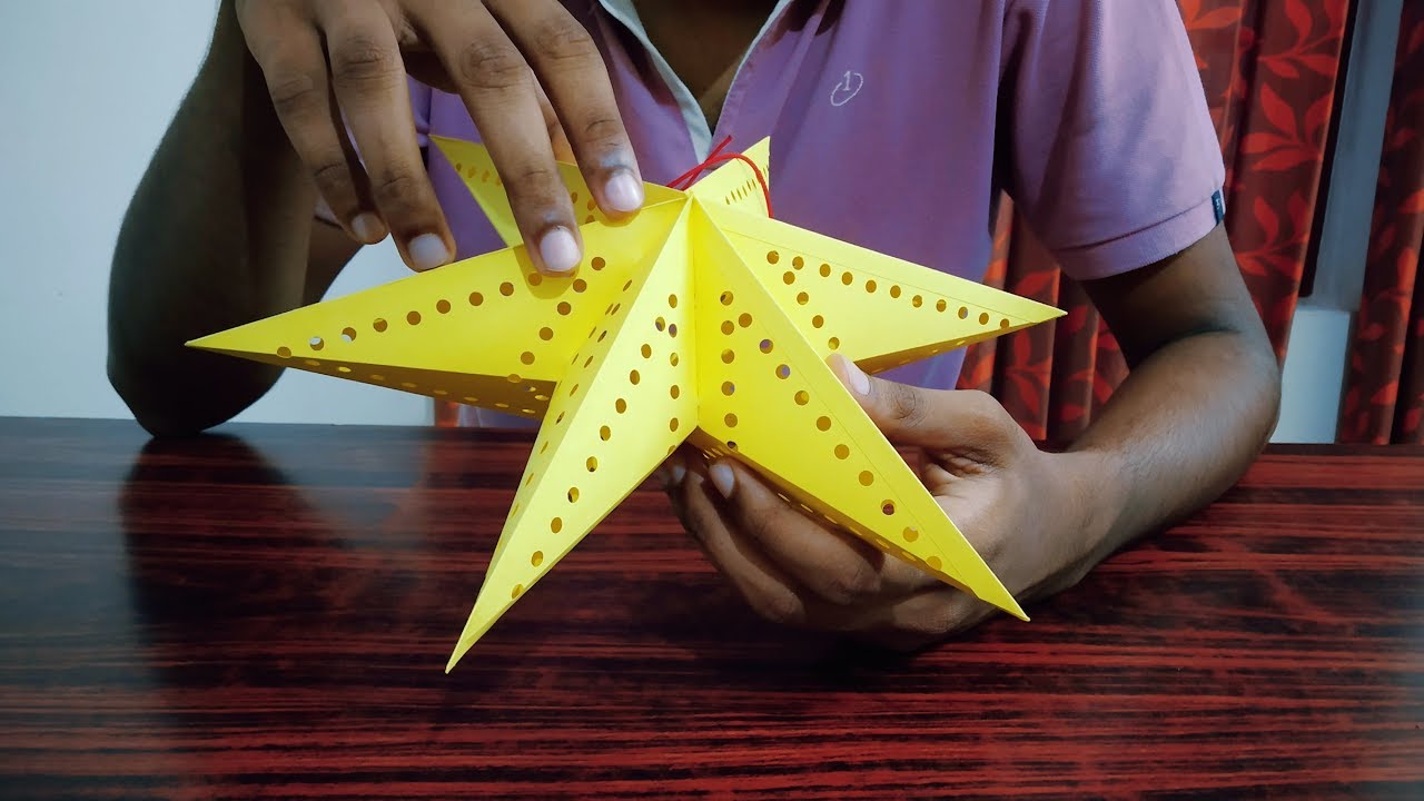 DIY How to make Star Lantern For Christmas Decoration - YouTube