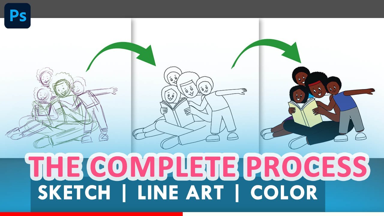 THE COMPLETE drawing process - YouTube