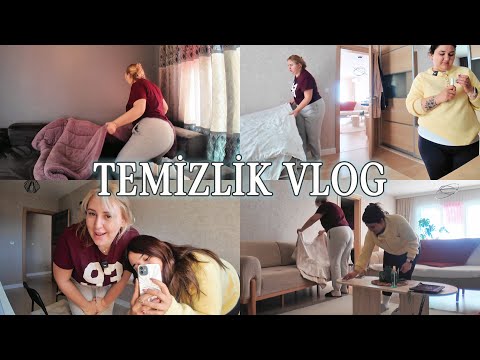 TEMİZLİK VLOG 💖 ARKADAŞIMA ZORLA EVİ TEMİZLETTİM 😂