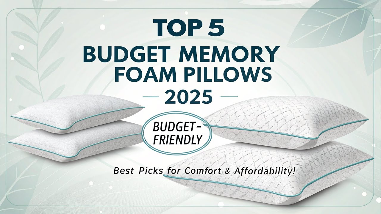 Top 5 Best Budget Memory Foam Pillows Review in 2025 - YouTube