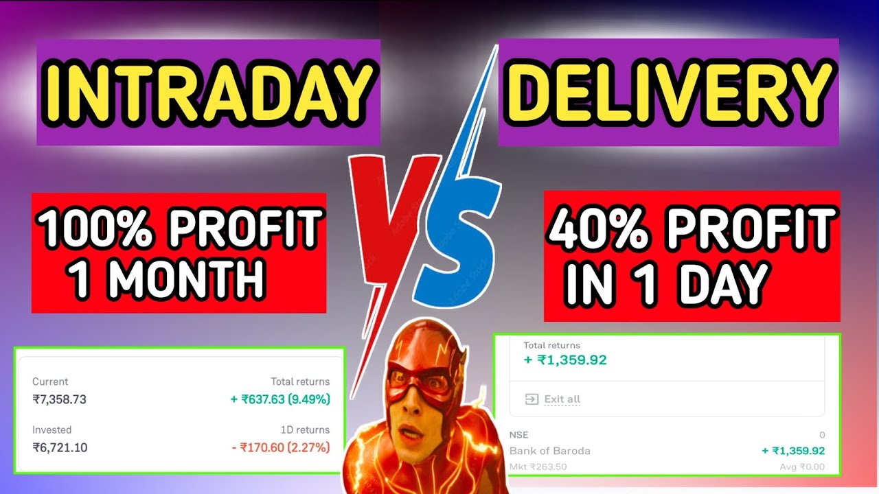Intraday Trading VS Delivery 🤔 | Intraday Trading For Beginners 2024 ...