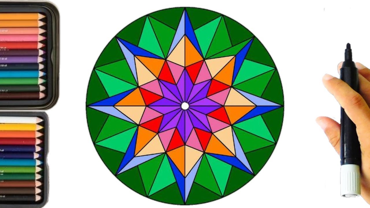 Abstract drawing - Geometric design | Abstract drawing for beginners ...