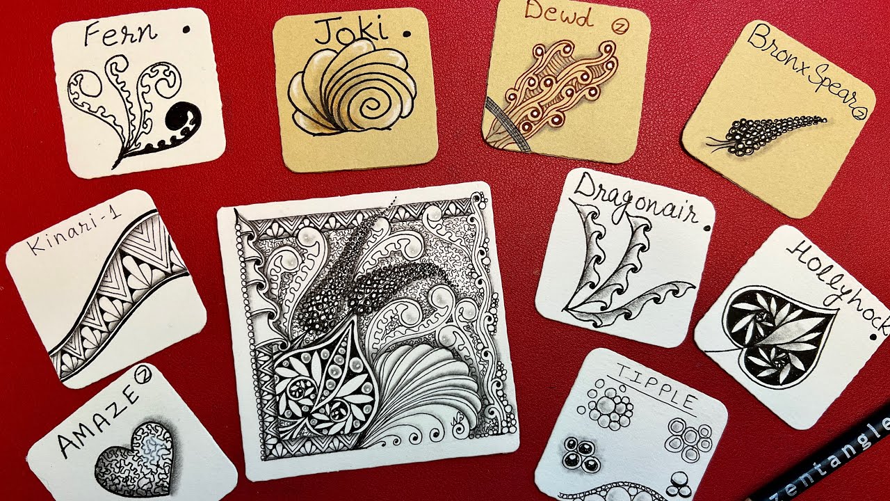 Zentangle - Let's Tangle Together #58 - Draw with CZT - YouTube