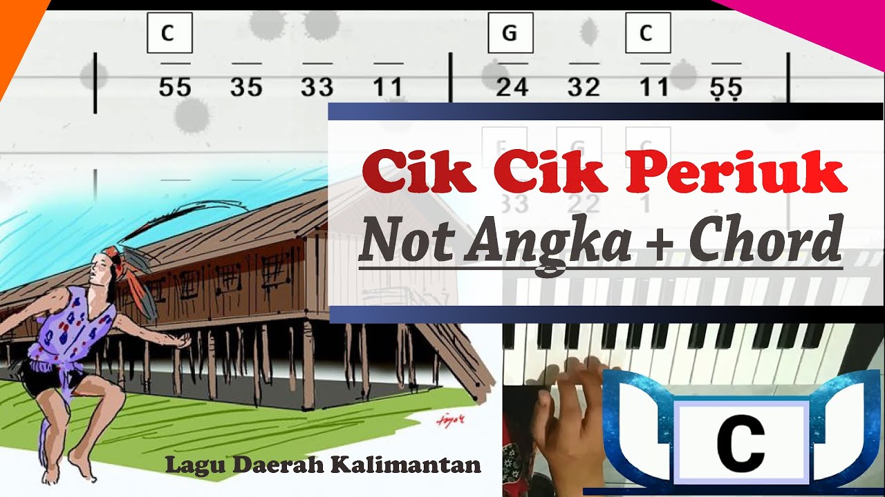 Cik Cik Periok | Keyboard Tutorial Cover in C + Not Angka + Chord - YouTube
