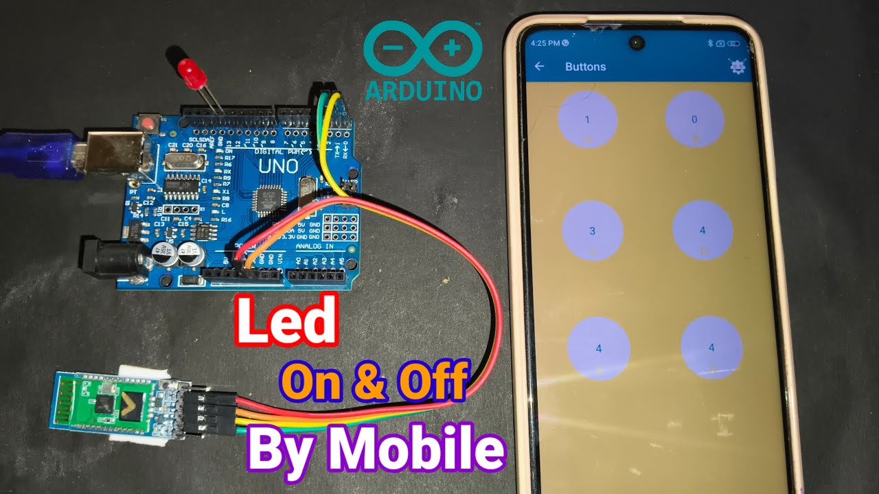 Led On & Off By Mobile using Bluetooth Module | Bluetooth Controlling ...