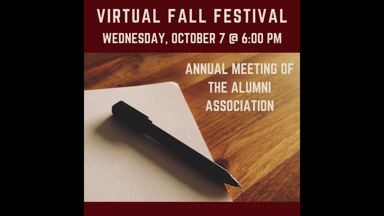 Virtual Fall Festival 2020 - Annual Alumni Meeting - YouTube