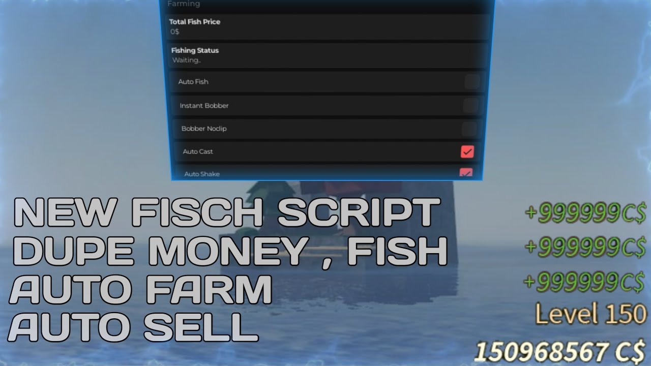 Roblox Fisch Script | Auto farm | Auto Sell | Dupe Money , fish - YouTube