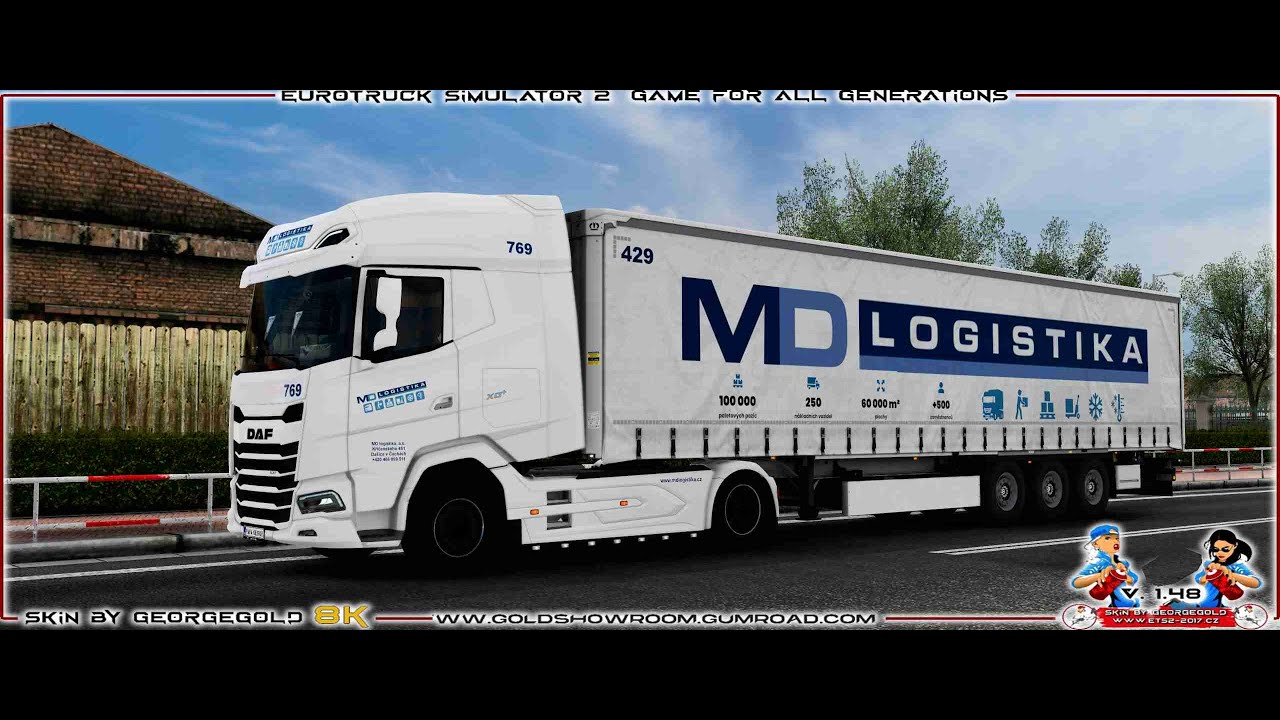 Combo DAF XG+ MD Logistika White - YouTube