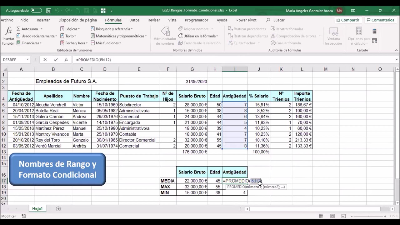 20 Rangos y Formato Condicional - YouTube