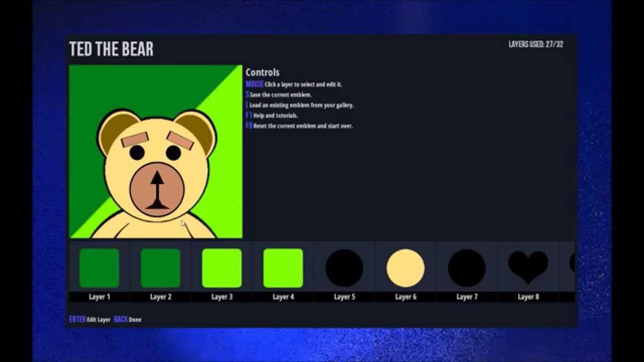 Ted the Bear - Emblem Editor - YouTube