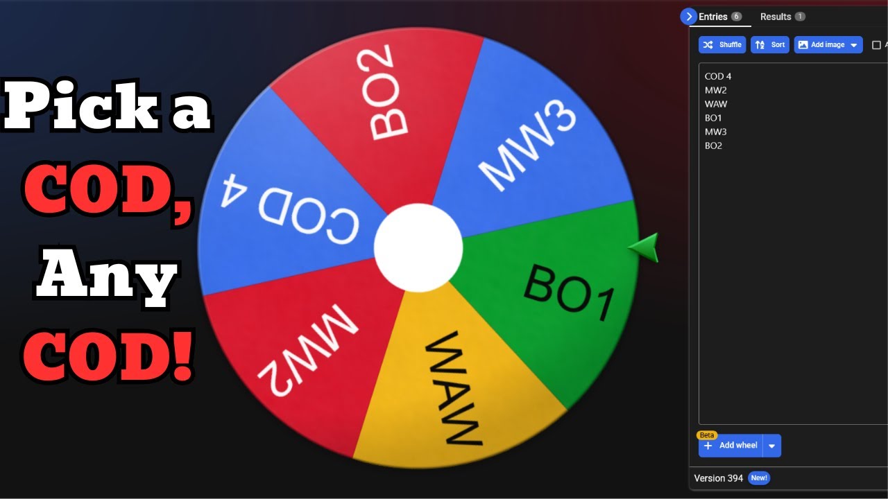 COD Game Randomizer! Spin the Wheel for a Golden Age Call of Duty ...