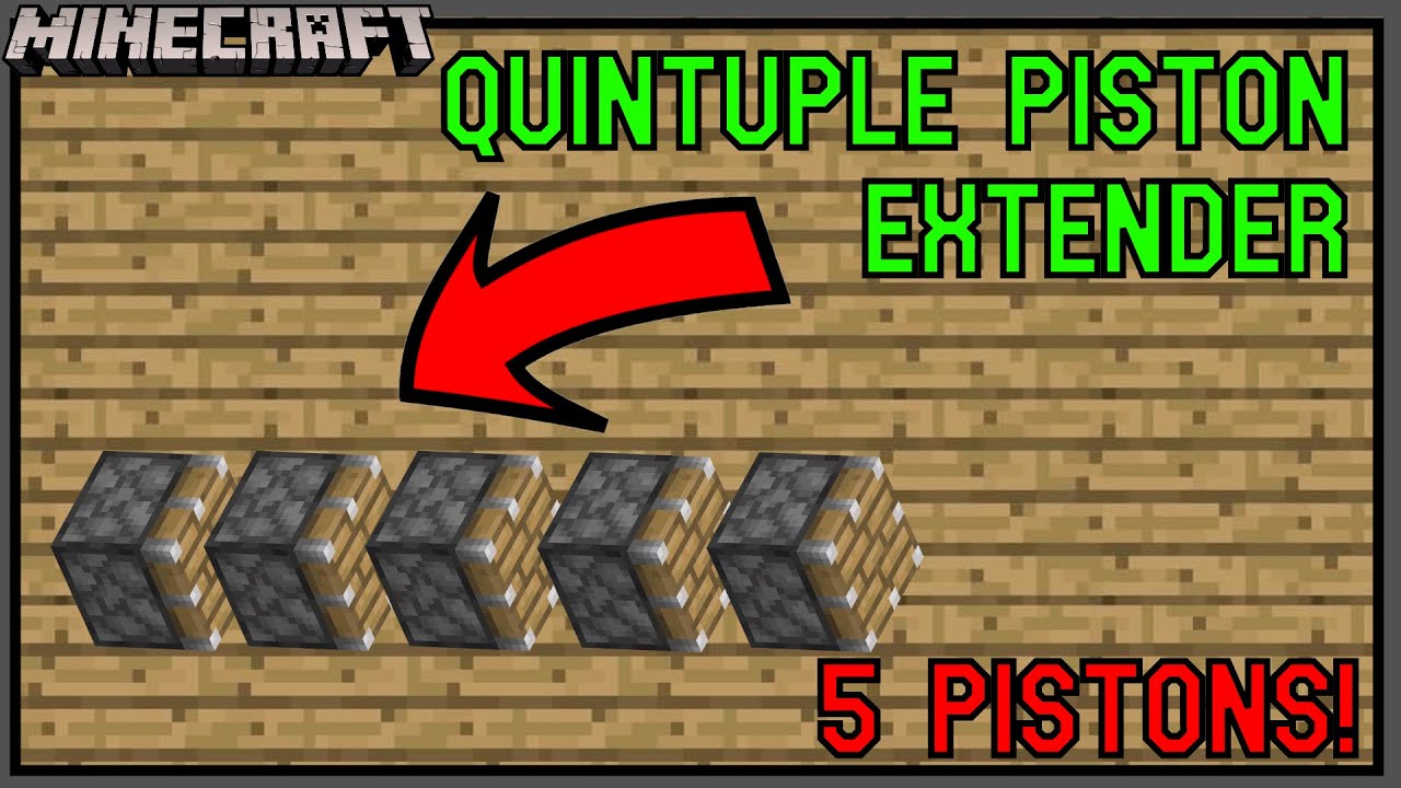 How To Build a Quintuple Piston Extender In 1.17 Minecraft Bedrock ...