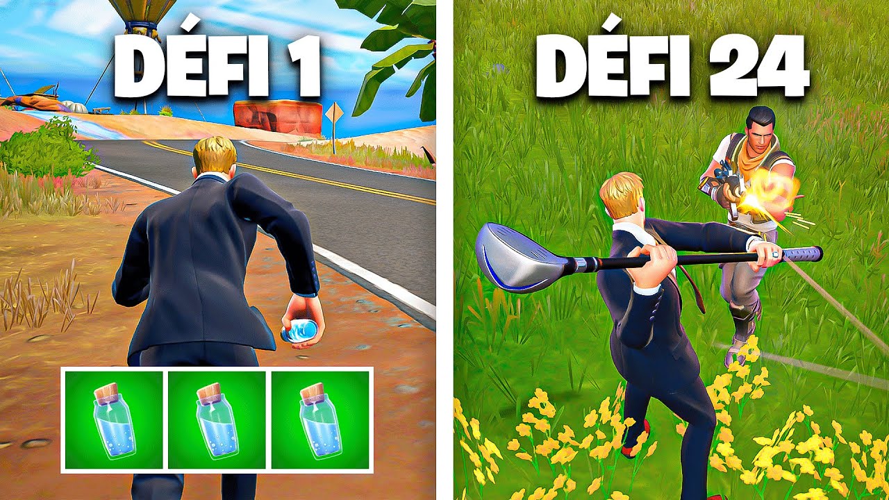 24 HEURES pour faire 24 DÉFIS sur FORTNITE contre WaZz - YouTube