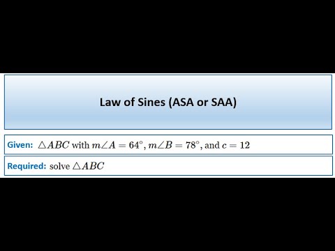 (Grade 9) Law of Sines ASA or SAA - YouTube