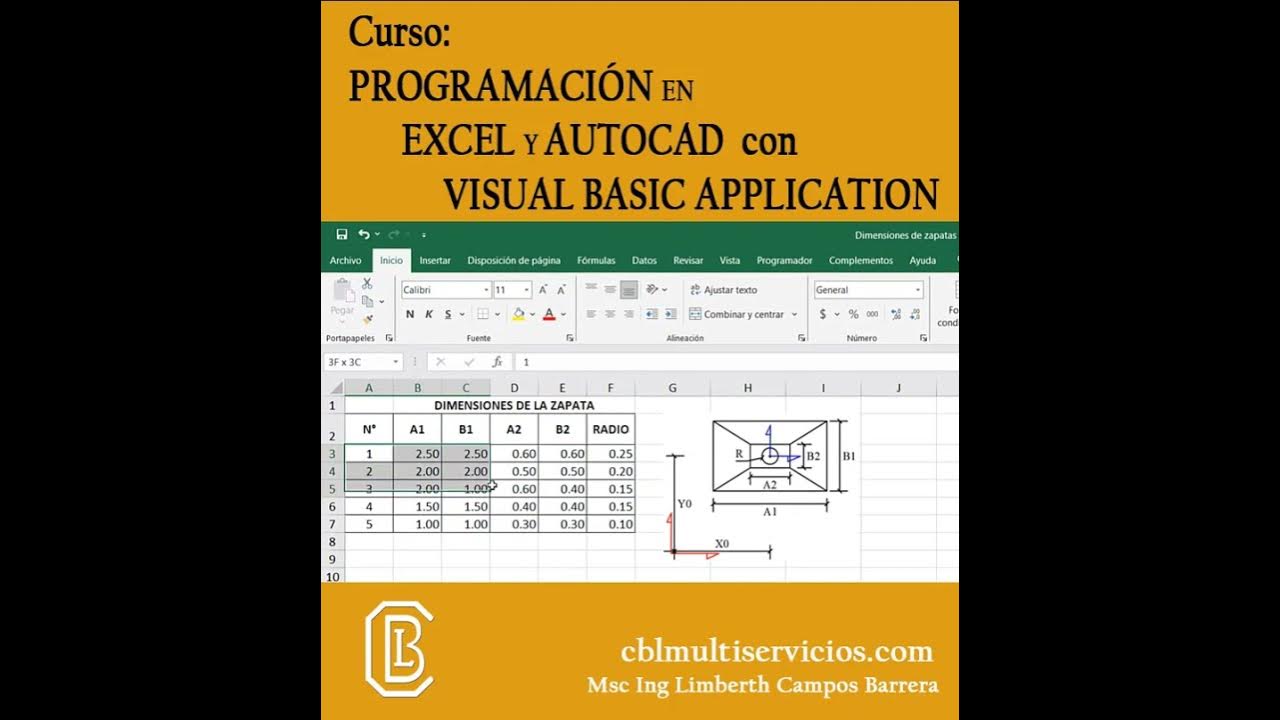 CURSO: PROGRAMACION EN EXCEL Y AUTOCAD CON VISUAL BASIC APPLICATIONS VBA - YouTube