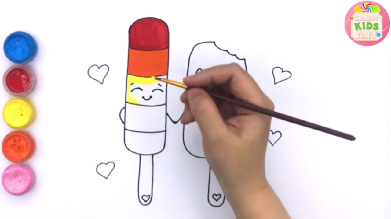 Drawing Ice Cream Candy Delicious How To Draw for Beginner| Candy Art ...