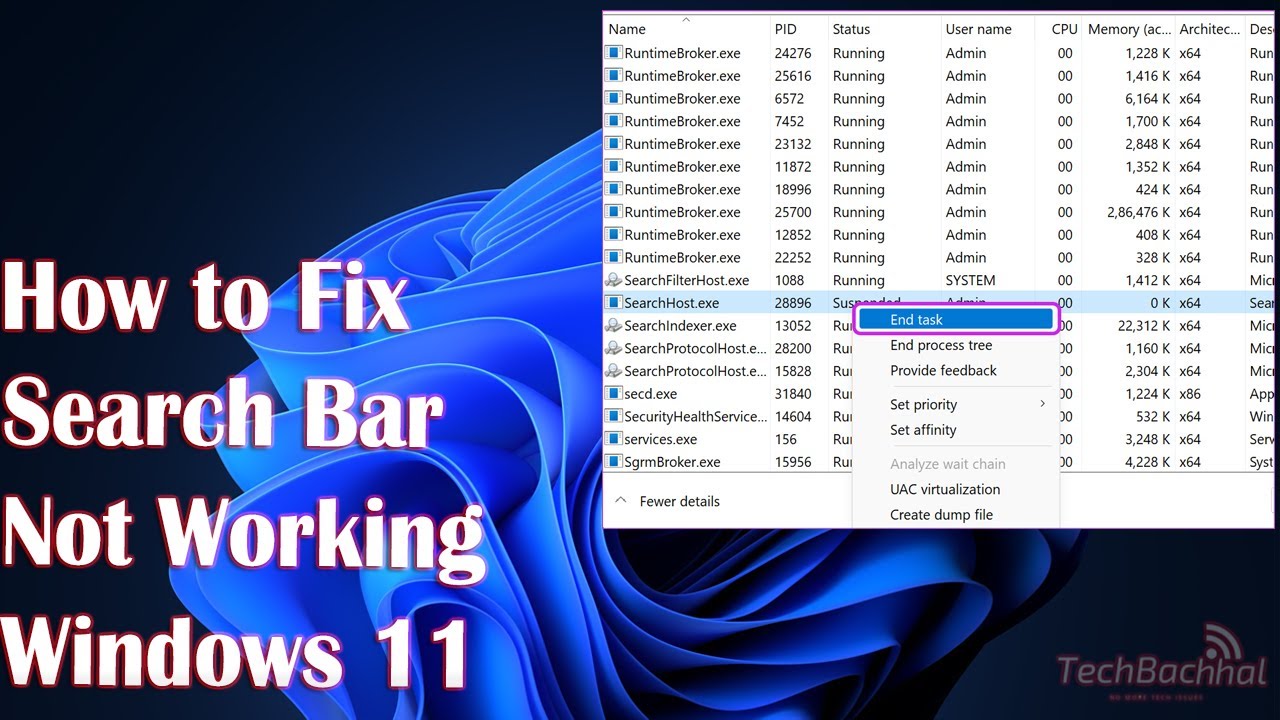 How to Fix Windows 11 Search Bar not Working - YouTube