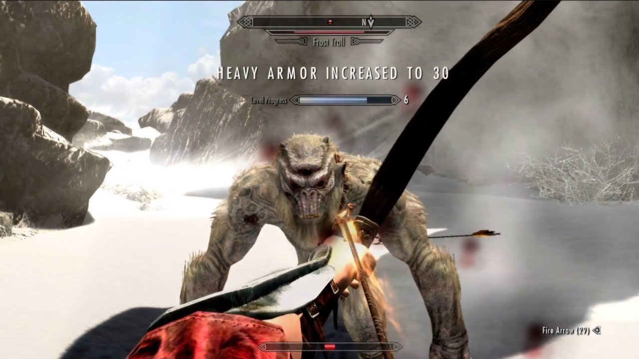 How do I beat the frost troll on the way to High Hrothgar? - YouTube