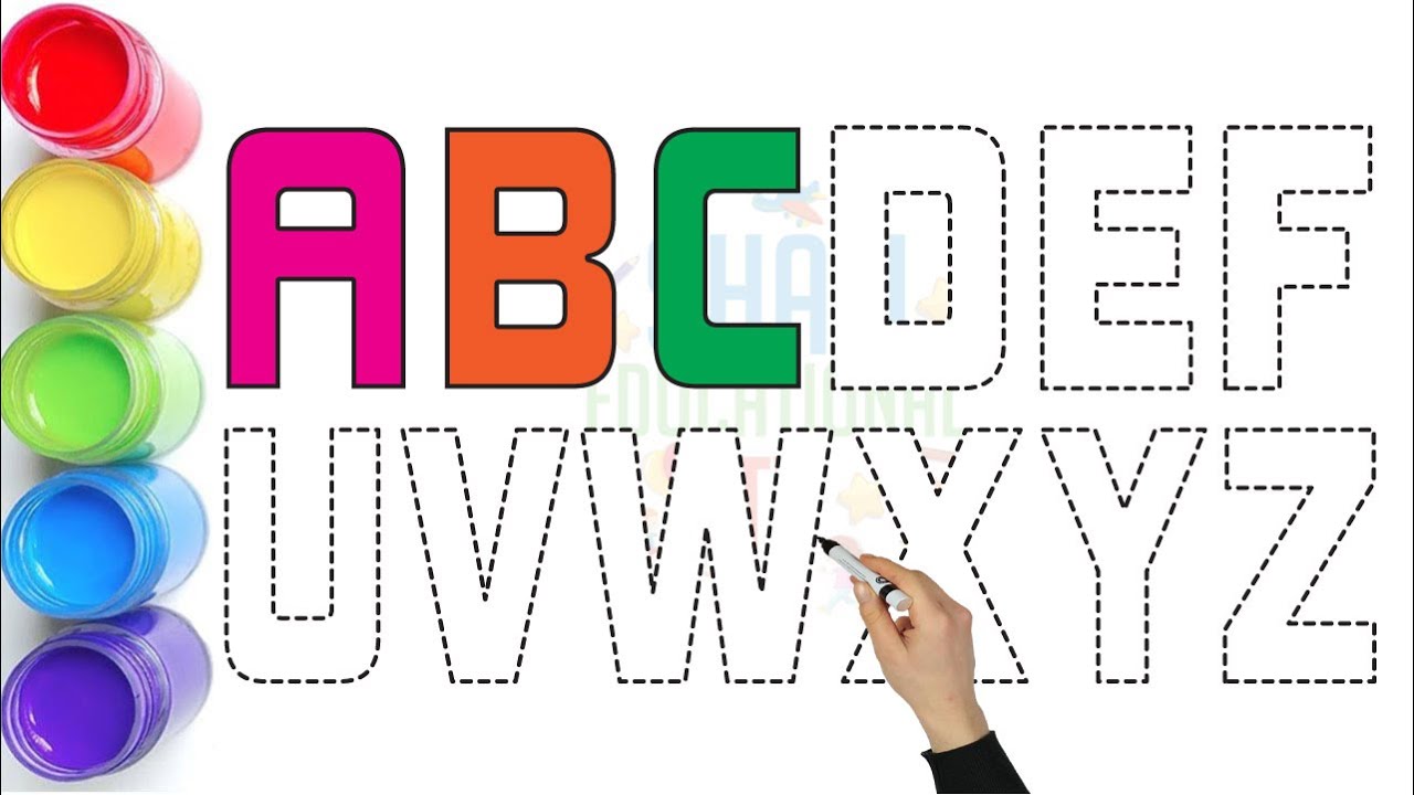 Learn to Write Your ABCs! Tracing & Coloring - YouTube