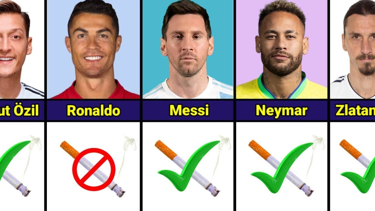 Famous Footballers Who Smoke Cigarettes in Real Life - YouTube