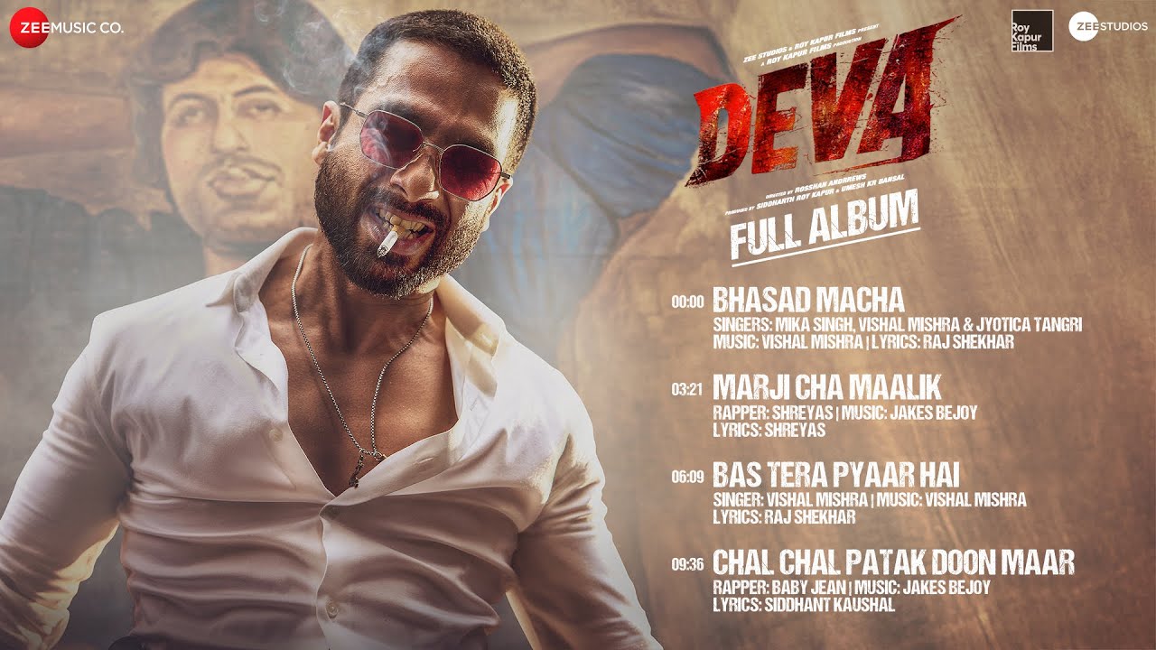 Deva - Full Album | Shahid Kapoor & Pooja Hegde | Vishal Mishra | Jakes Bejoy - YouTube