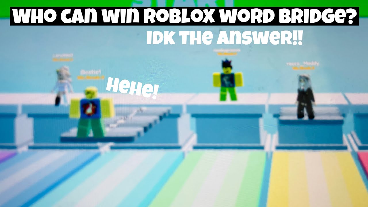 Playing Word Bridge with my Amazing Friend in Roblox! - YouTube