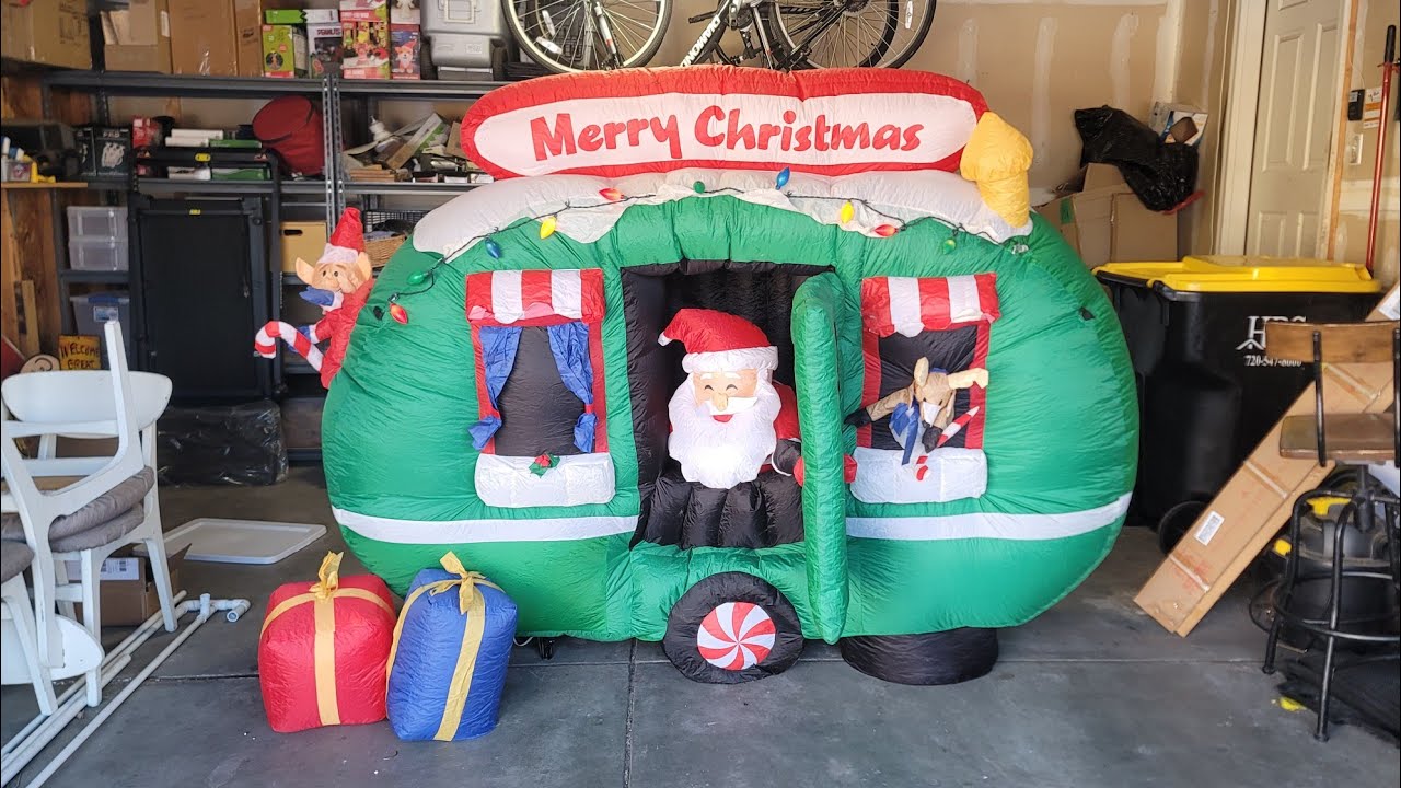 Gemmy 2011 Airblown Inflatable 8.5ft Christmas RV Review - YouTube