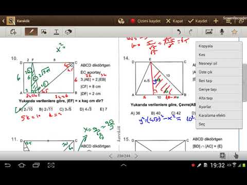 DİKDÖRTGEN 1 ( Karekök LYS Geometri Soru Bankası) (test 1-2-3)