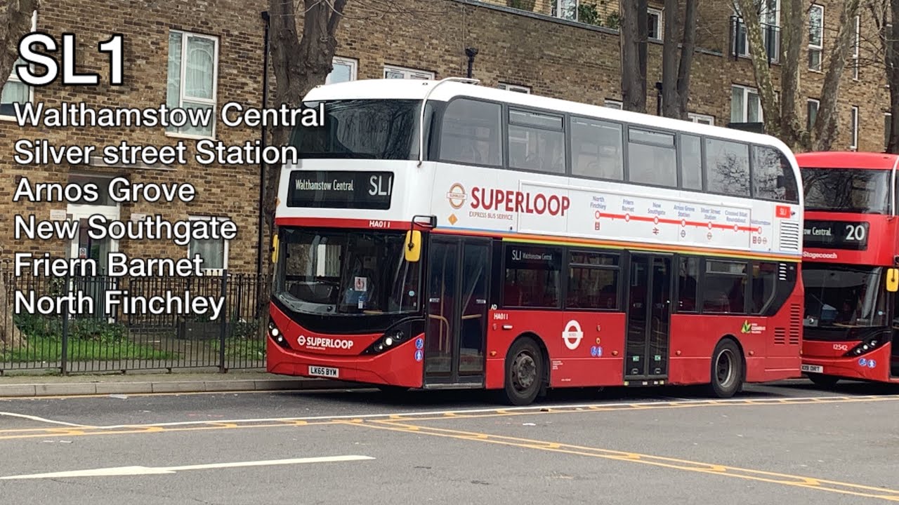 【Superloop】【Full Route Visual】 London Bus (Arriva) route SL1 towards ...