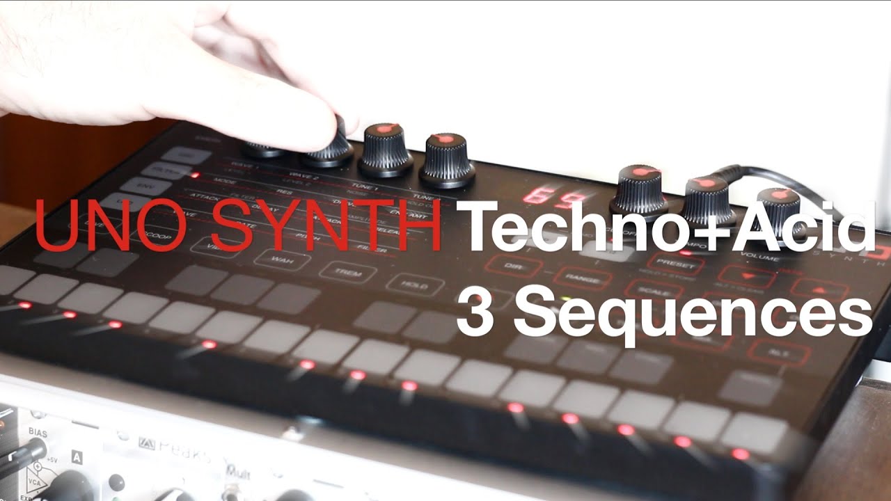 UNO SYNTH - Techno + Acid: 3 Sequences - YouTube