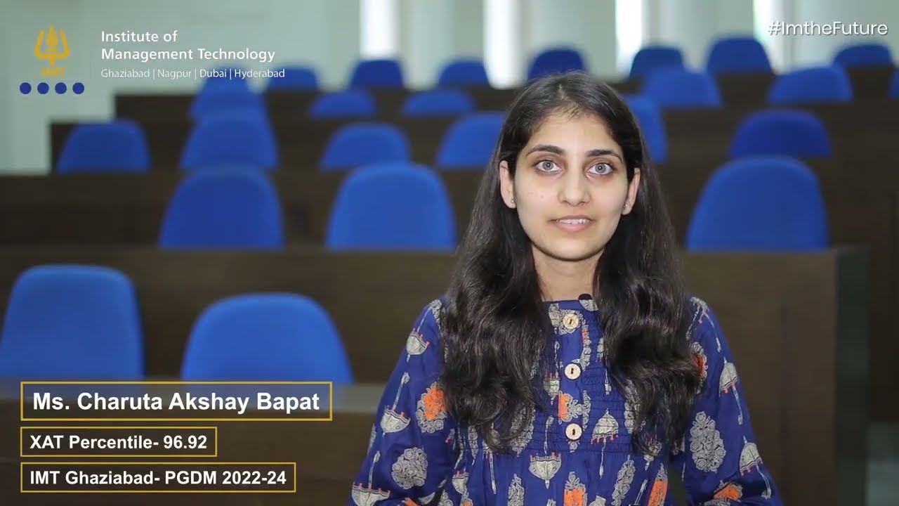 What Makes IMT Ghaziabad a Unique B-Shool? | Charuta of PGDM Batch 2022-24 - YouTube