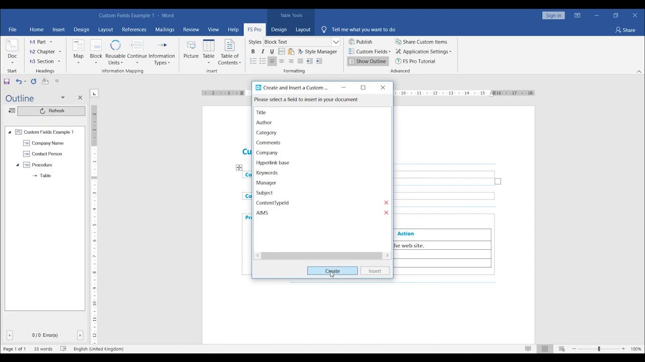 How to create Custom Fields in FS Pro - YouTube