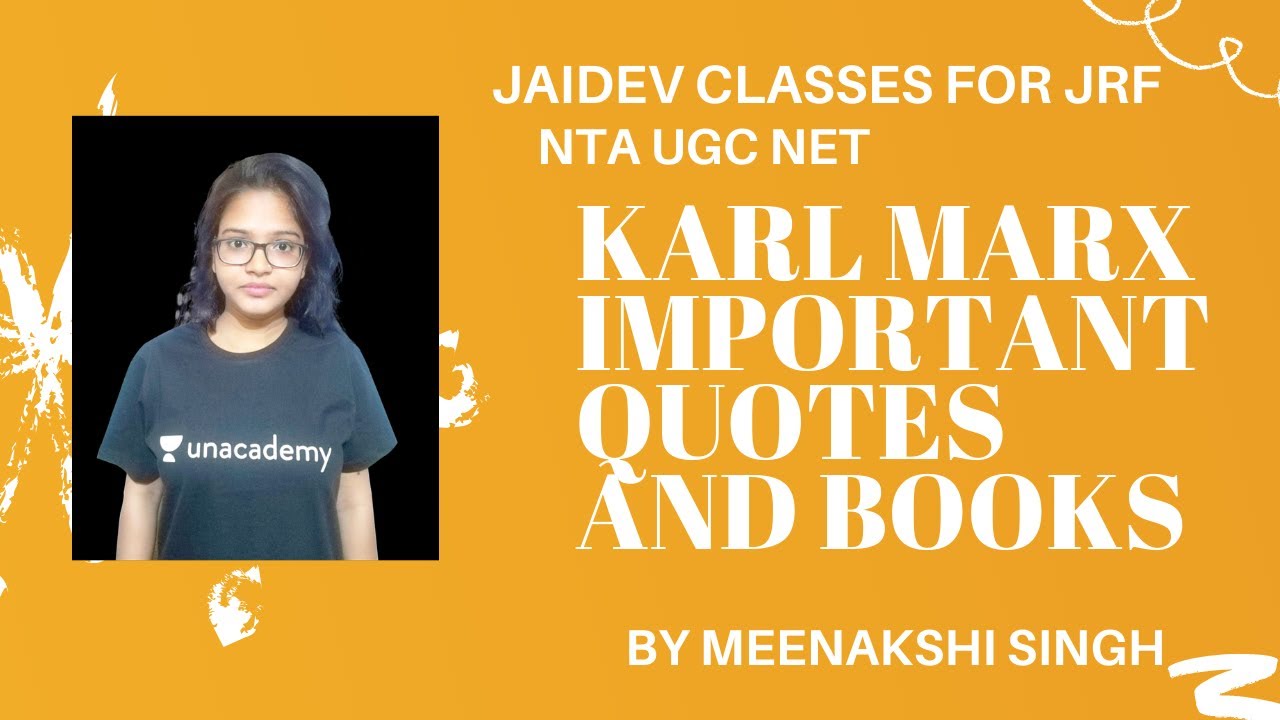 Important Quotes of Karl Marx and Books(Theme) I NTA UGC NET - YouTube