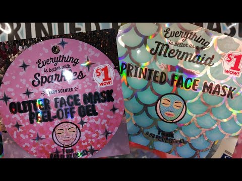 NEW $1 Glitter&Mermaid Face Masks at Family Dollar - YouTube