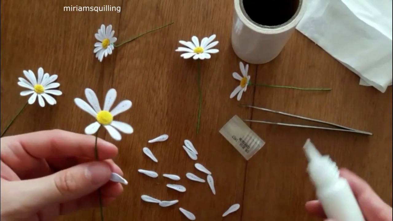 Quilled Daisies - YouTube