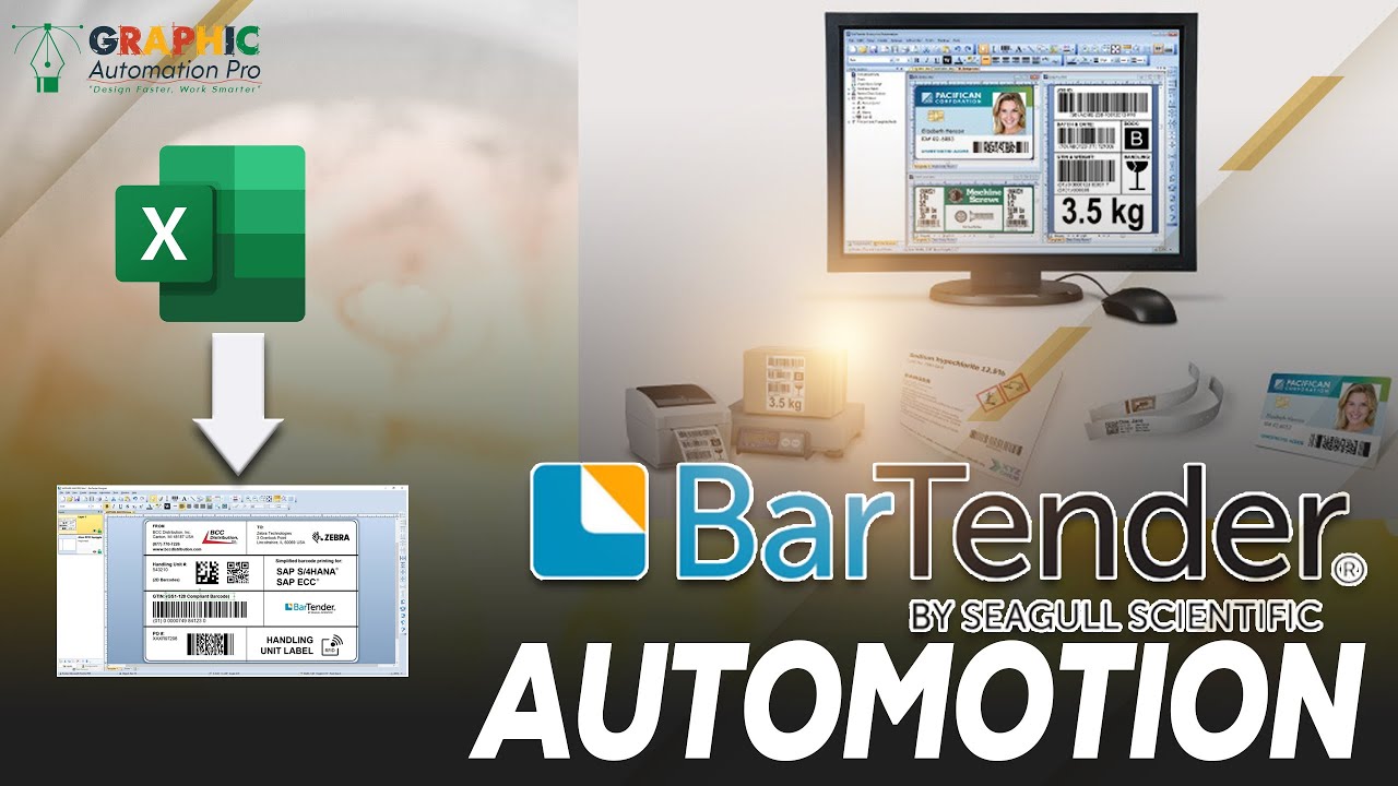 Bartender Automation Tutorial | Excel to Label Design Easy Guide - YouTube
