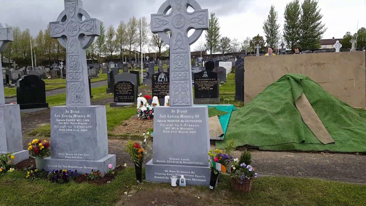 Martin McGuinness' headstone, City Cemetery, Creggan, Derry. - YouTube