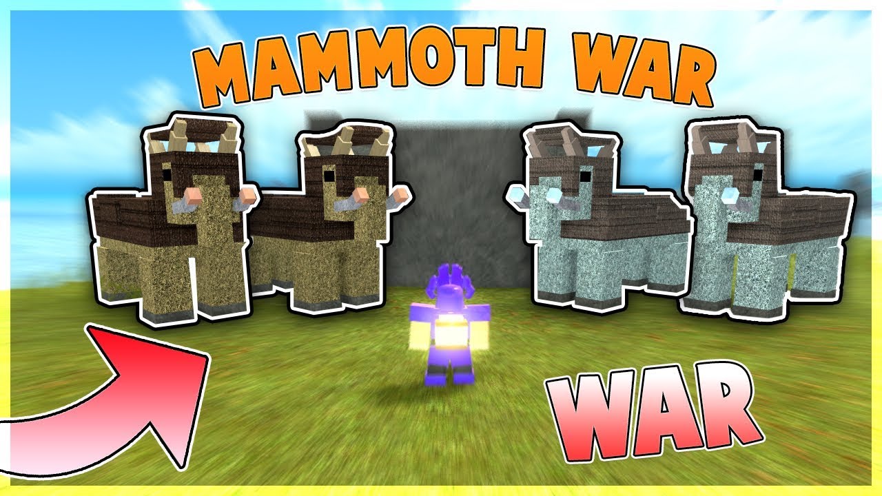 MAMMOTH WAR IN BOOGA BOOGA *MAMMOTH BATTLE* - Roblox : Booga Booga ...
