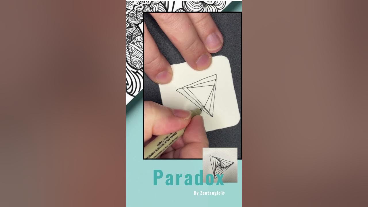 Short tutorial on how to draw the tangle “Paradox” - YouTube