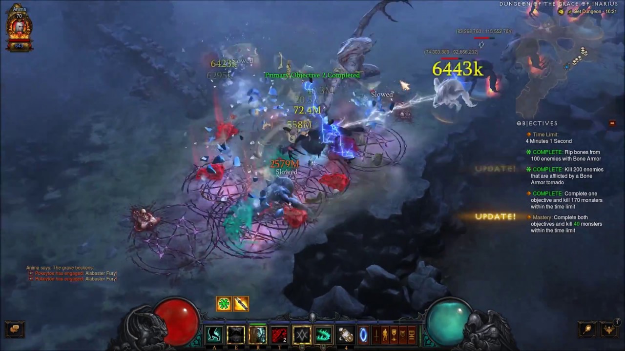Diablo III: Necromancer Set Dungeon - Grace of Inarius, Solo in 1:10 ...